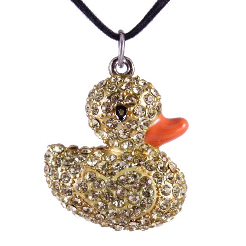 Bedazzled Duck Pendant - Elegant Sports Jewelry